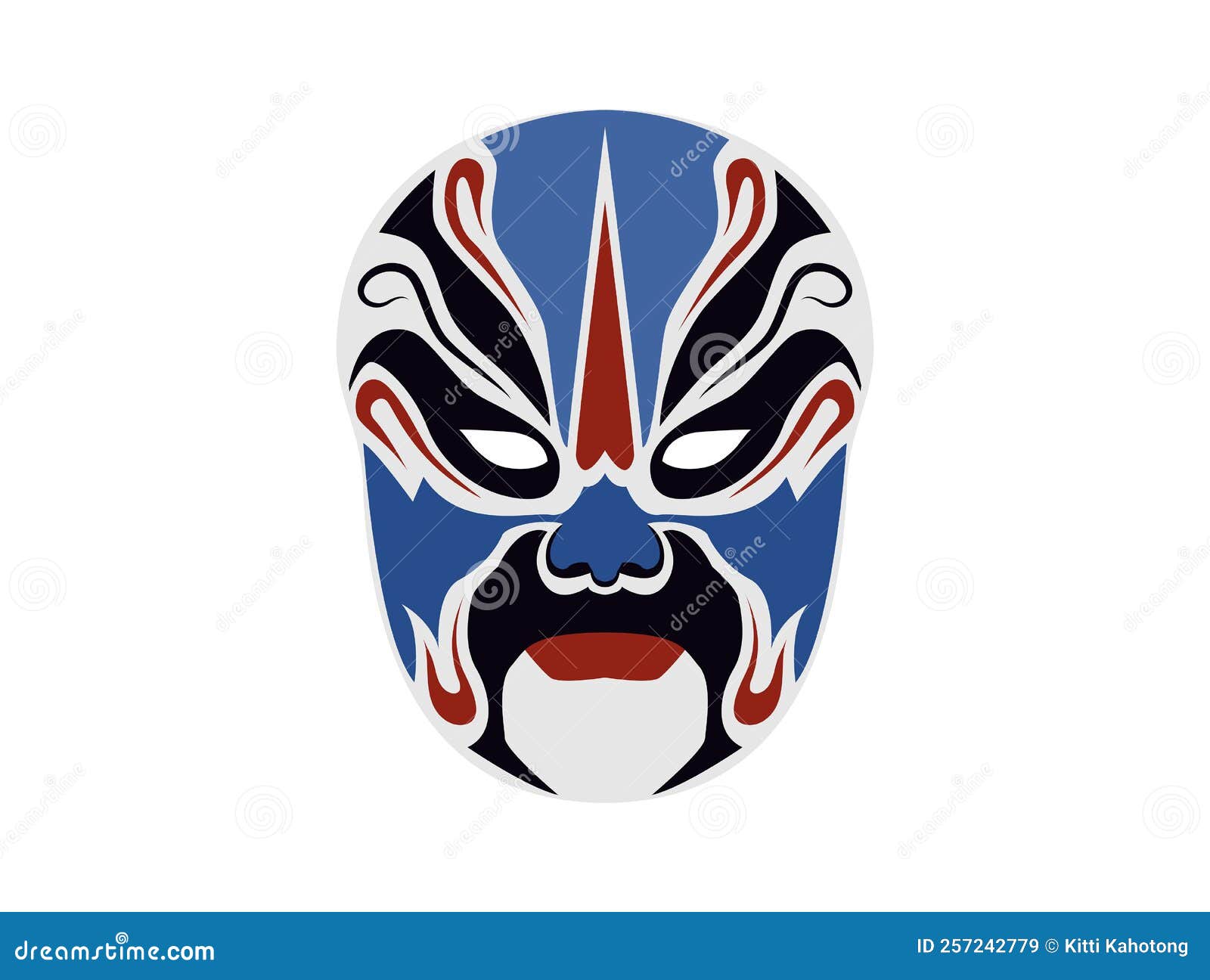 Beijing Opera Mask of Ancient People Stock Illustration - Illustration ...