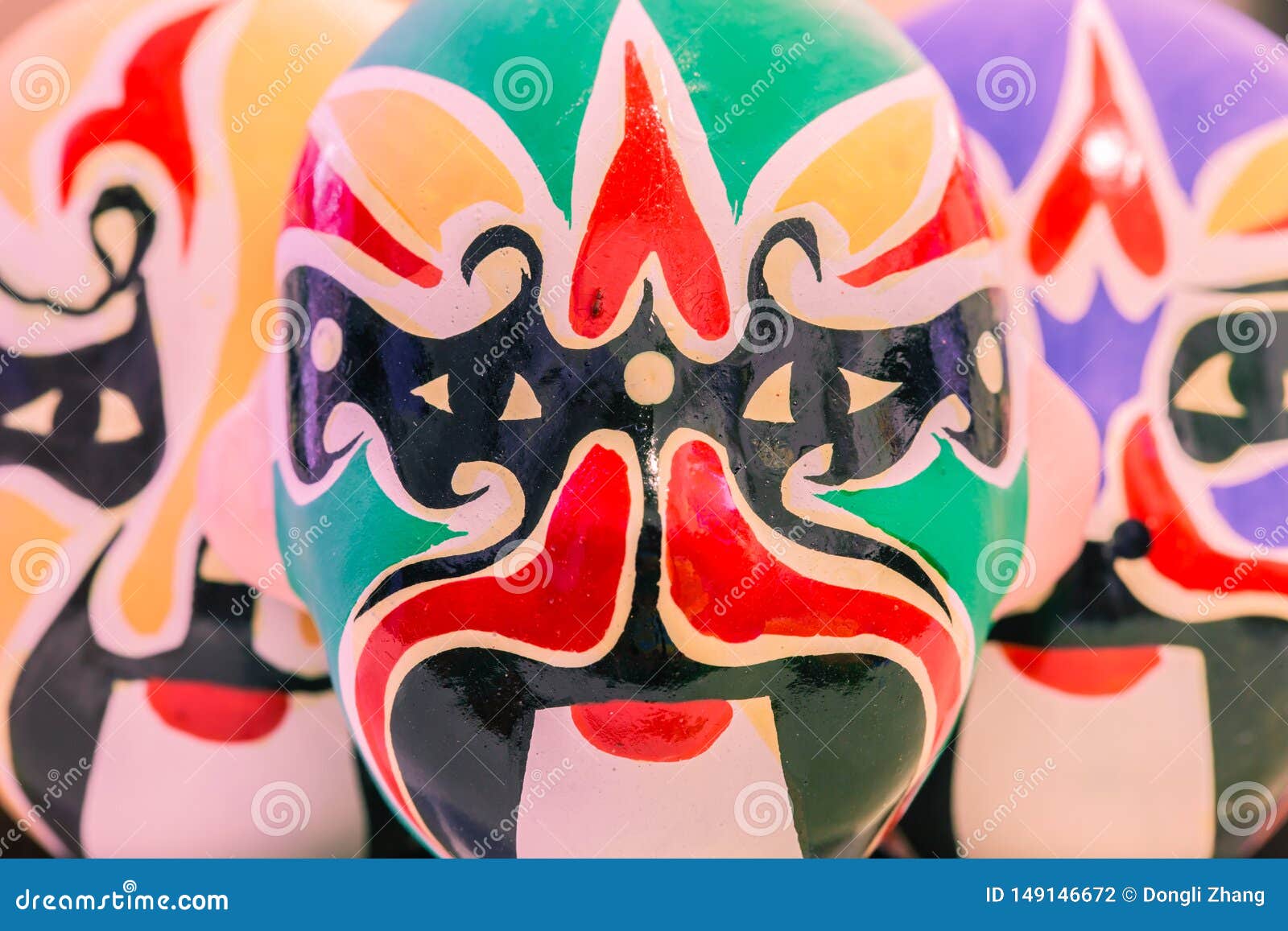 Beijing Opera Mask Toy Display Macro View Stock Photo - Image of close ...
