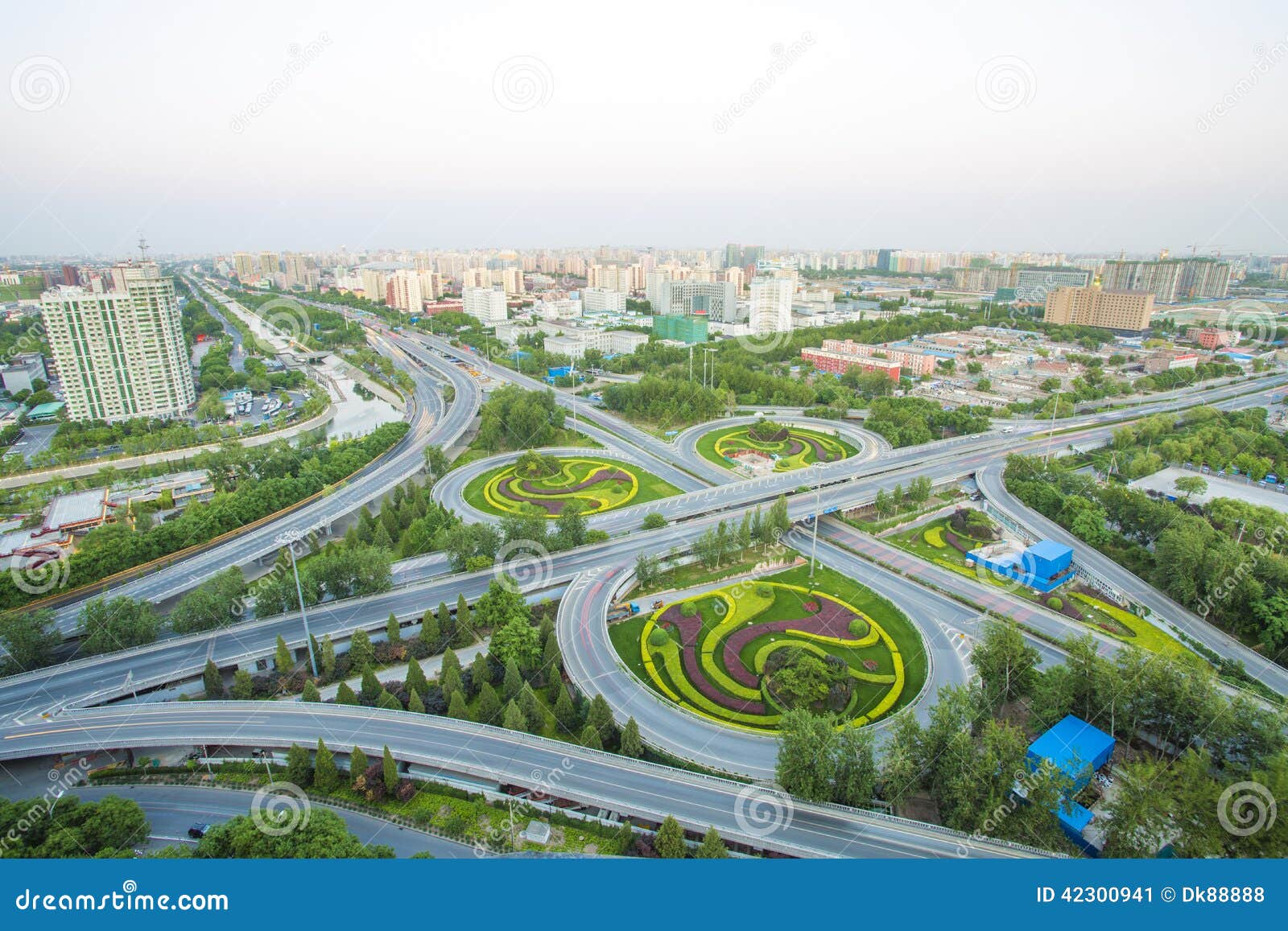 Beijing overpass at night stock image. Image of evening - 42300941