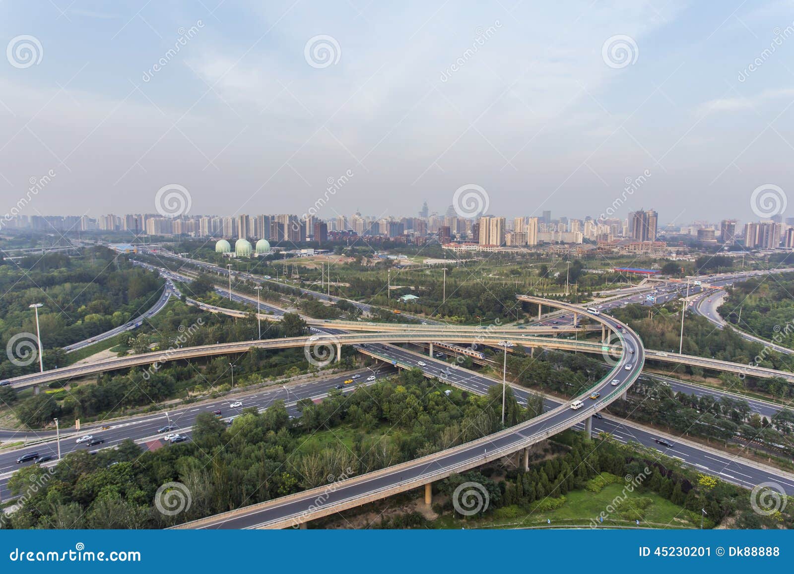 Beijing overpass at night stock image. Image of highway - 45230201