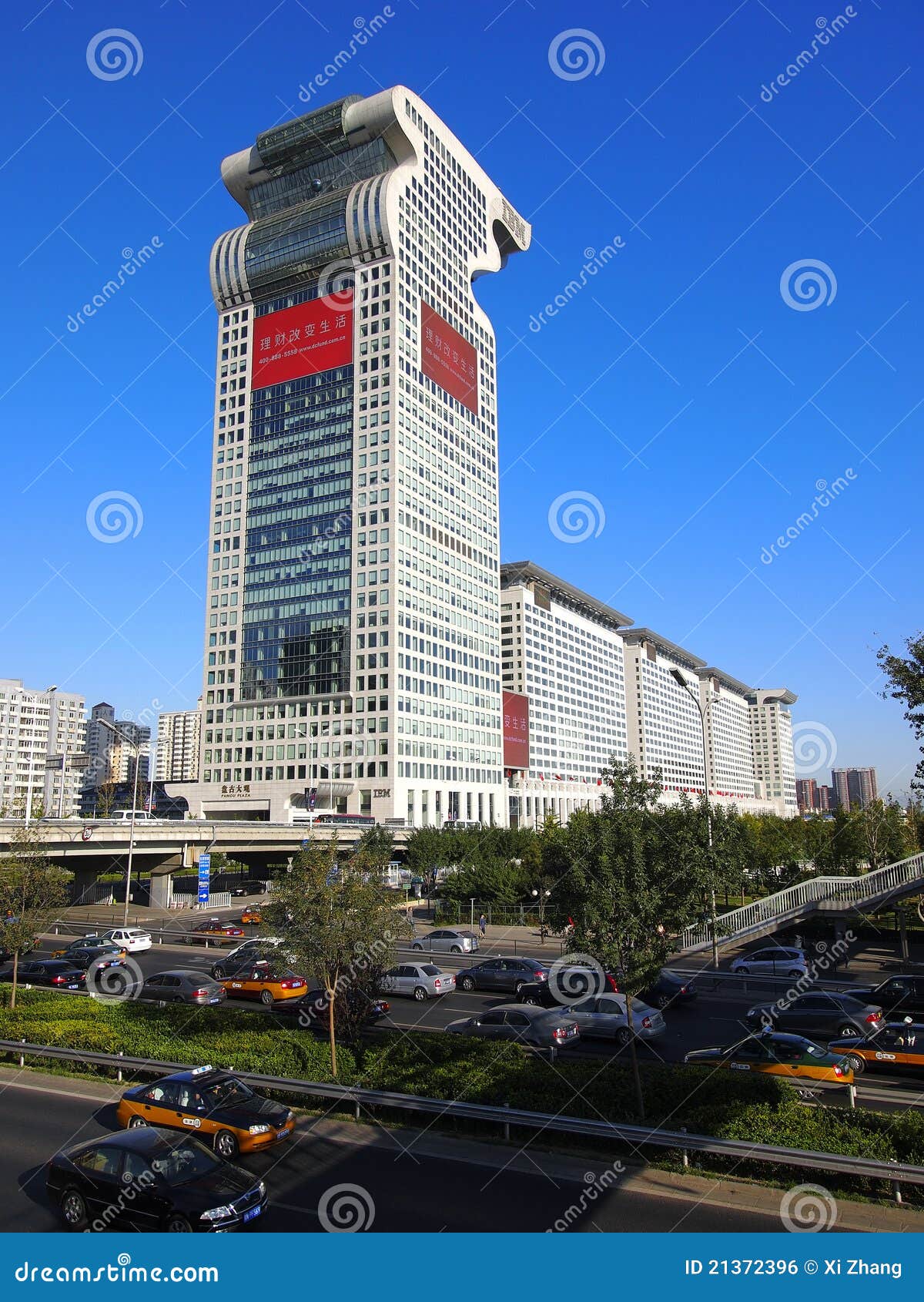 Beijing Pangu Plaza Hotel,IBM Building Editorial Photo - Image of road ...