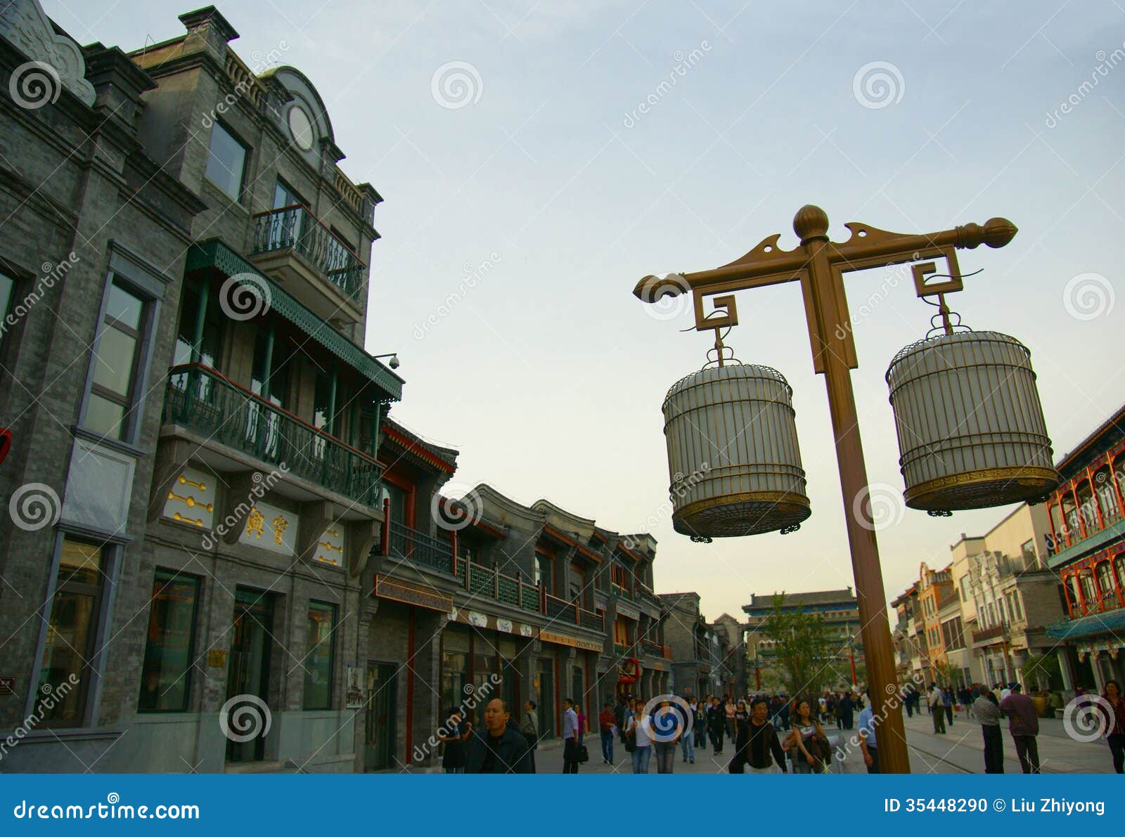 Beijing qianmen street editorial image. Image of ancient - 35448290