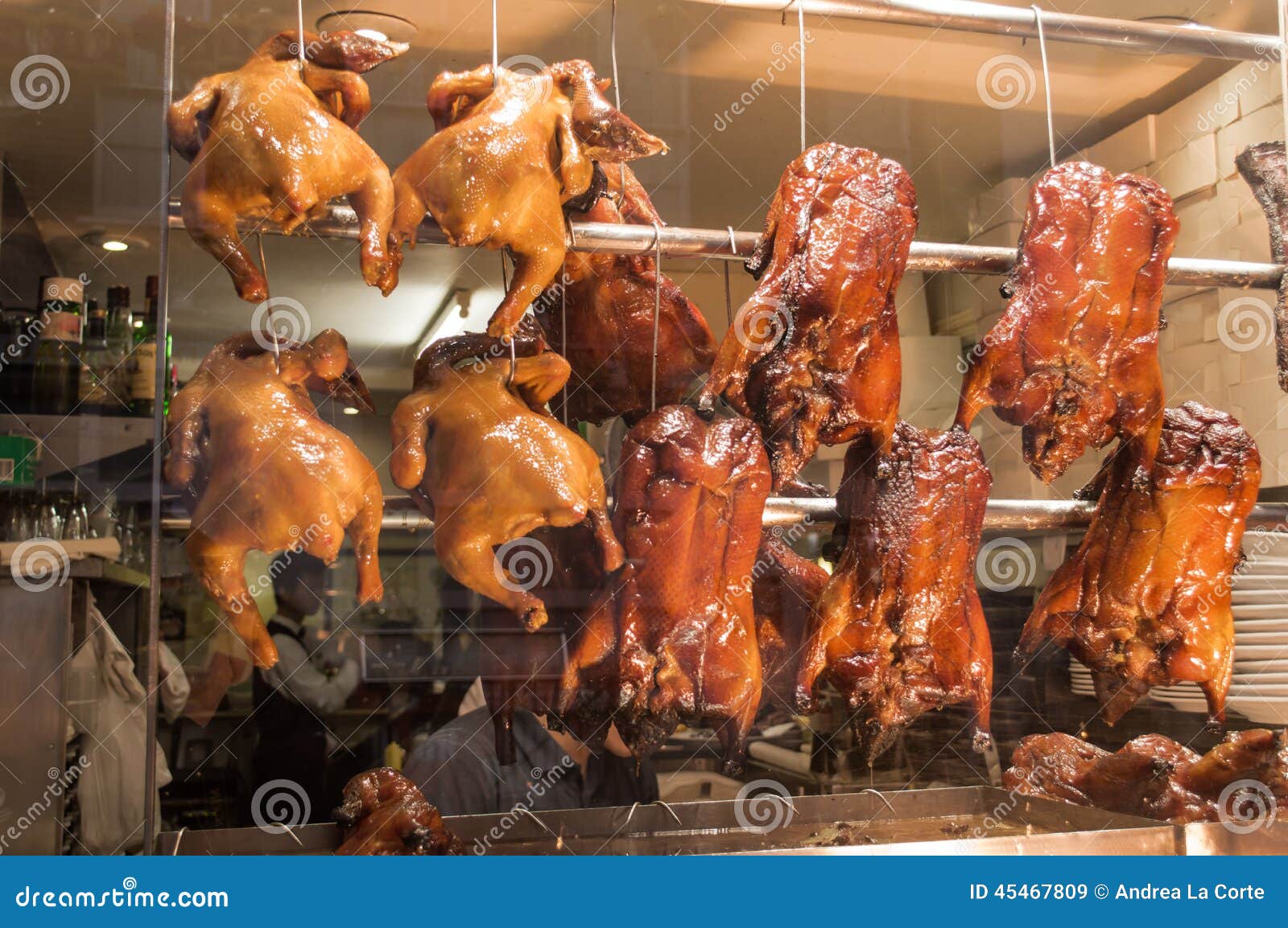 Roast Duck In Window In Manhattan Chinatown Editorial Image ...