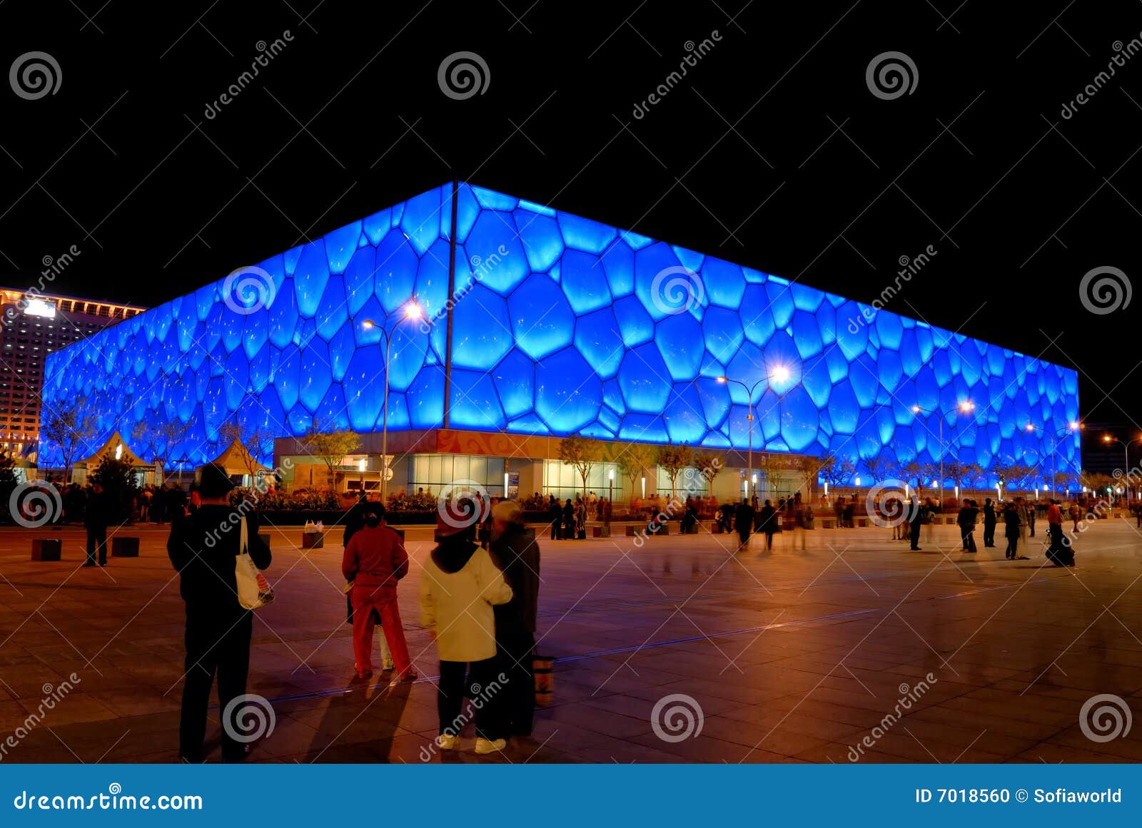 Beijing s swimming Stadium editorial image. Image of water - 7018560
