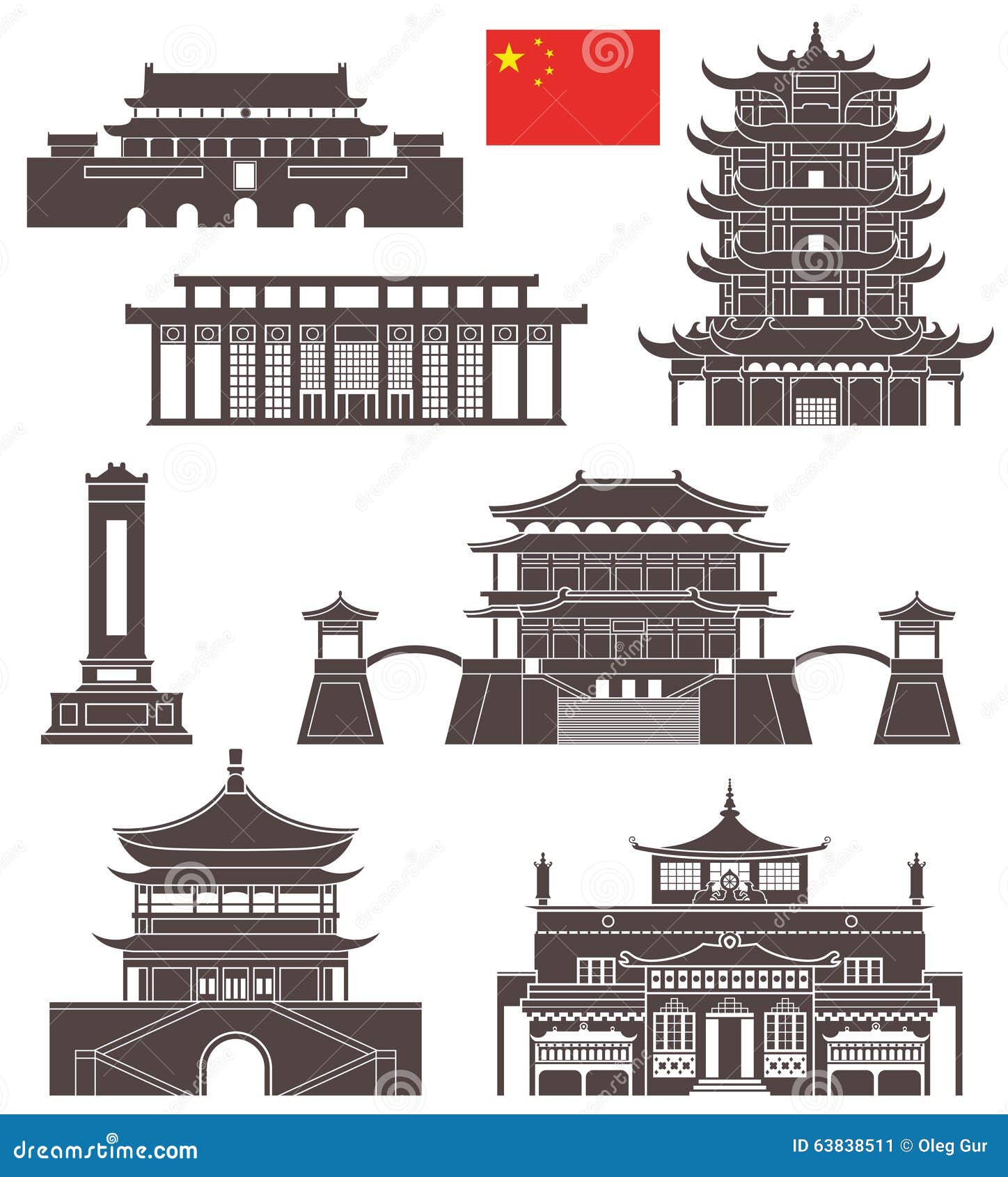 Beijing. Set stock vector. Illustration of asia, culture - 63838511