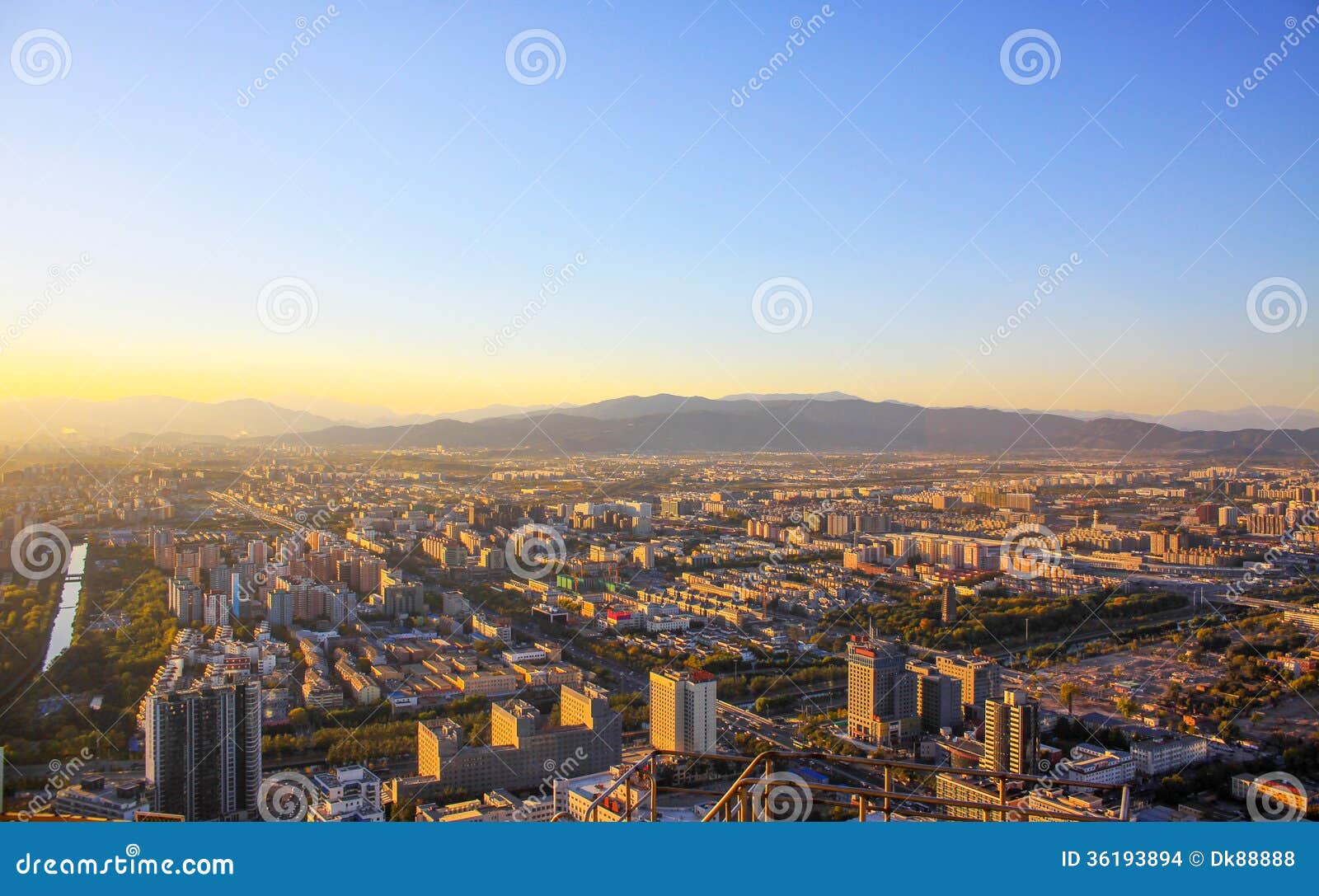 Beijing setting sun stock photo. Image of downtown, building - 36193894