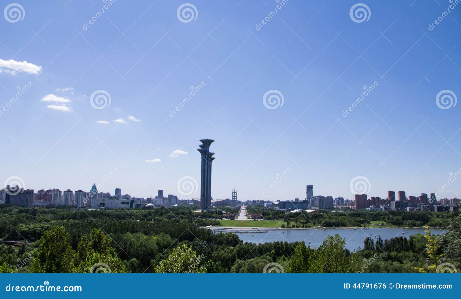Beijing sightseeing tower editorial photo. Image of olympic - 44791676