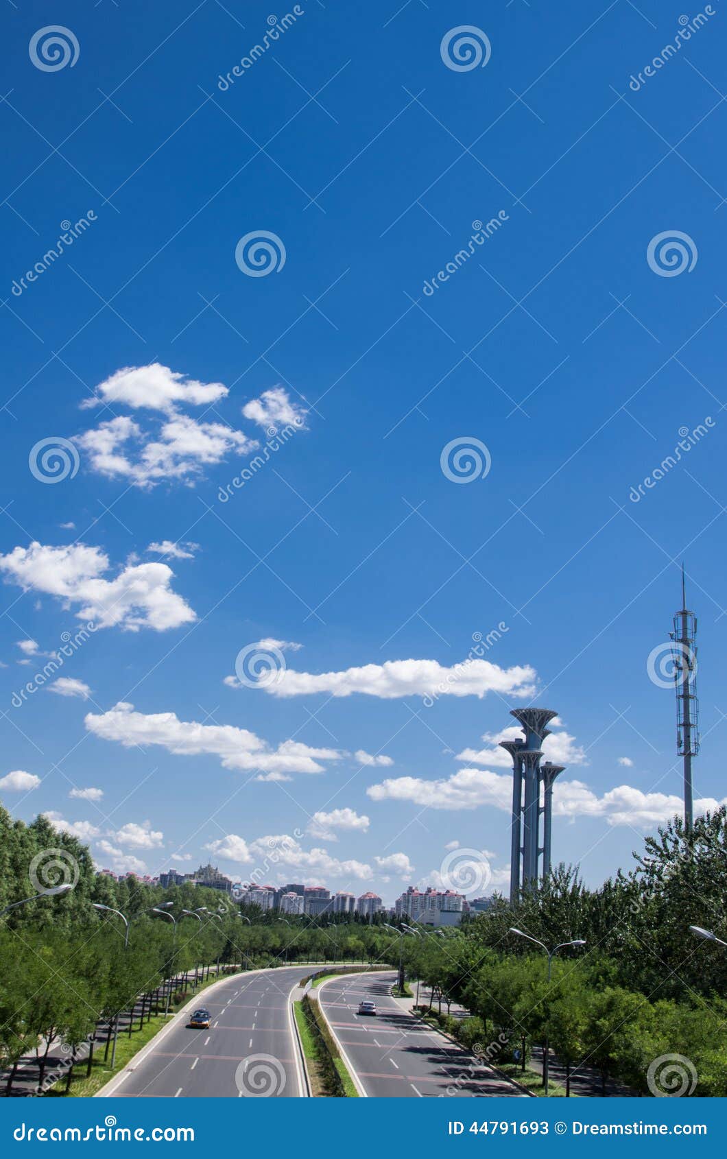 Beijing sightseeing tower editorial stock photo. Image of forest - 44791693