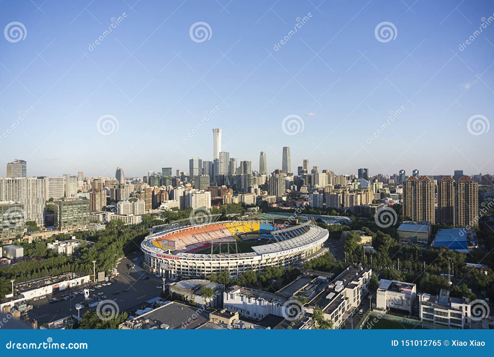 Beijing Skyline stock image. Image of aerial, tourism - 151012765