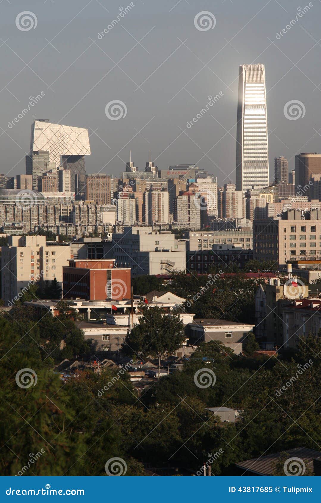 Beijing skyline editorial image. Image of postcard, beijing - 43817685