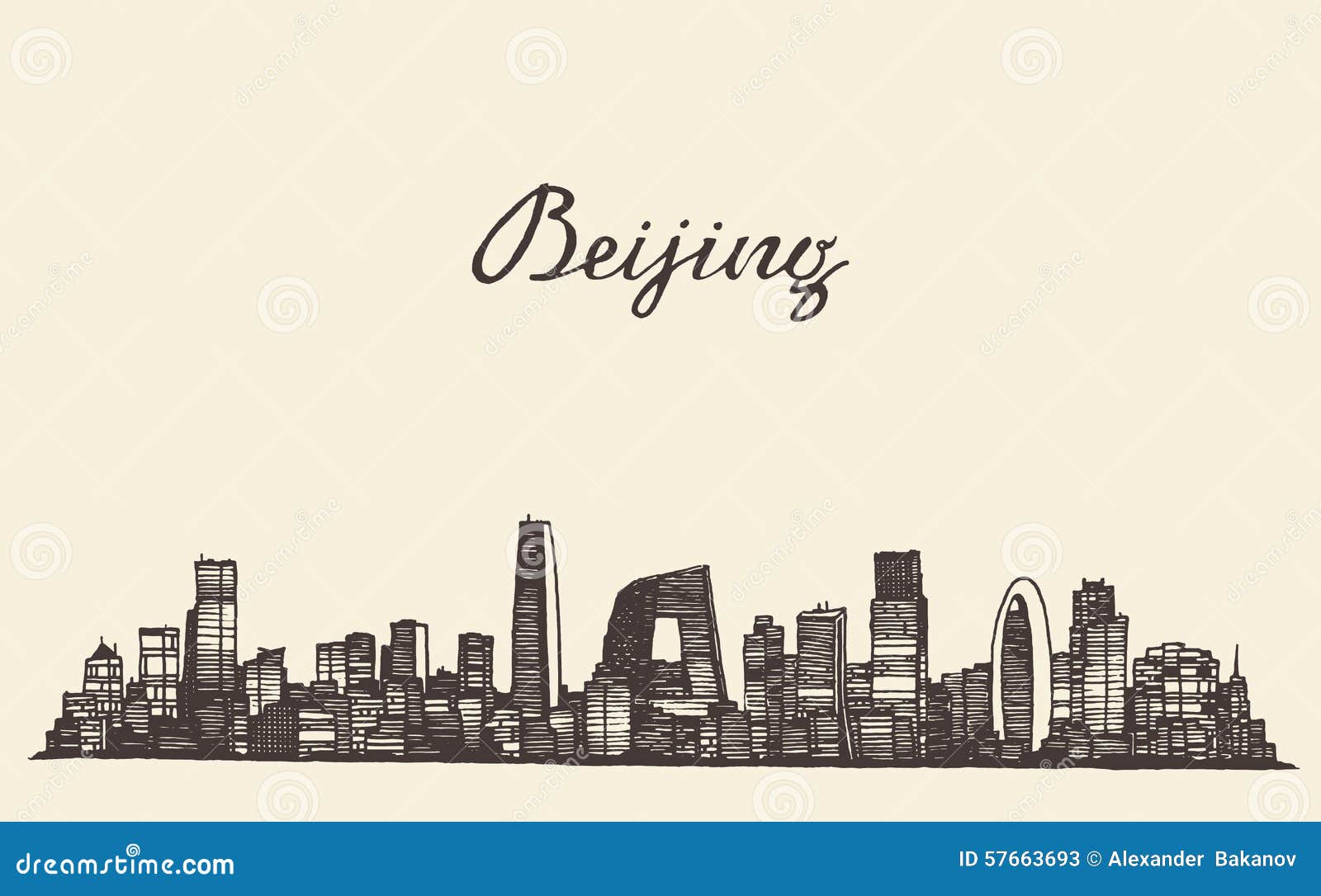 Beijing Skyline Vector