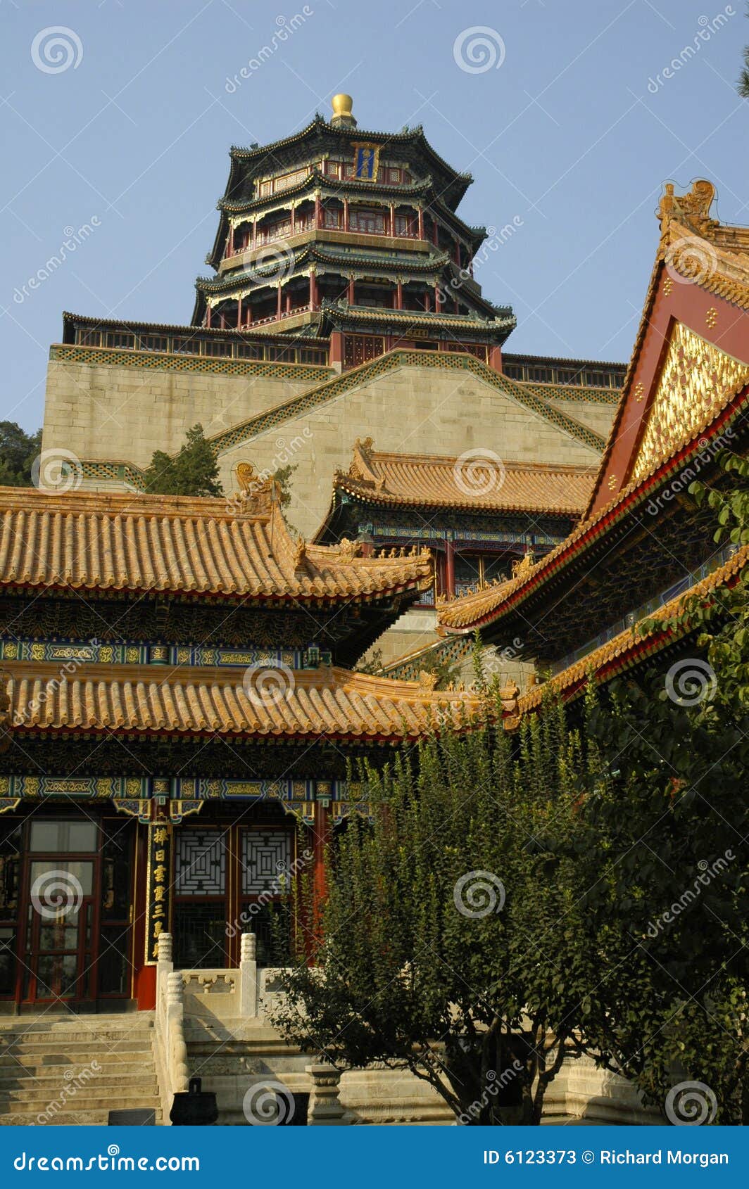 Beijing - Summer Palace Temples Stock Image - Image of attraction ...