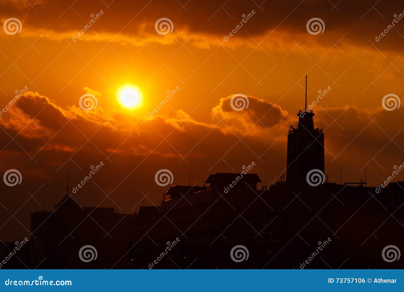 Beijing Telegraph Building at Sunset,China Stock Photo - Image of dusk ...