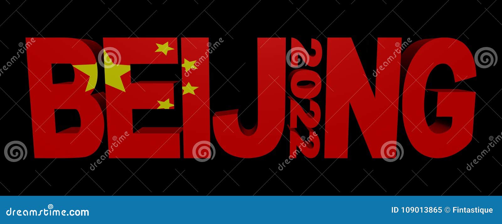 Beijing 2022 Text with Chinese Flag Illustration Stock Illustration ...