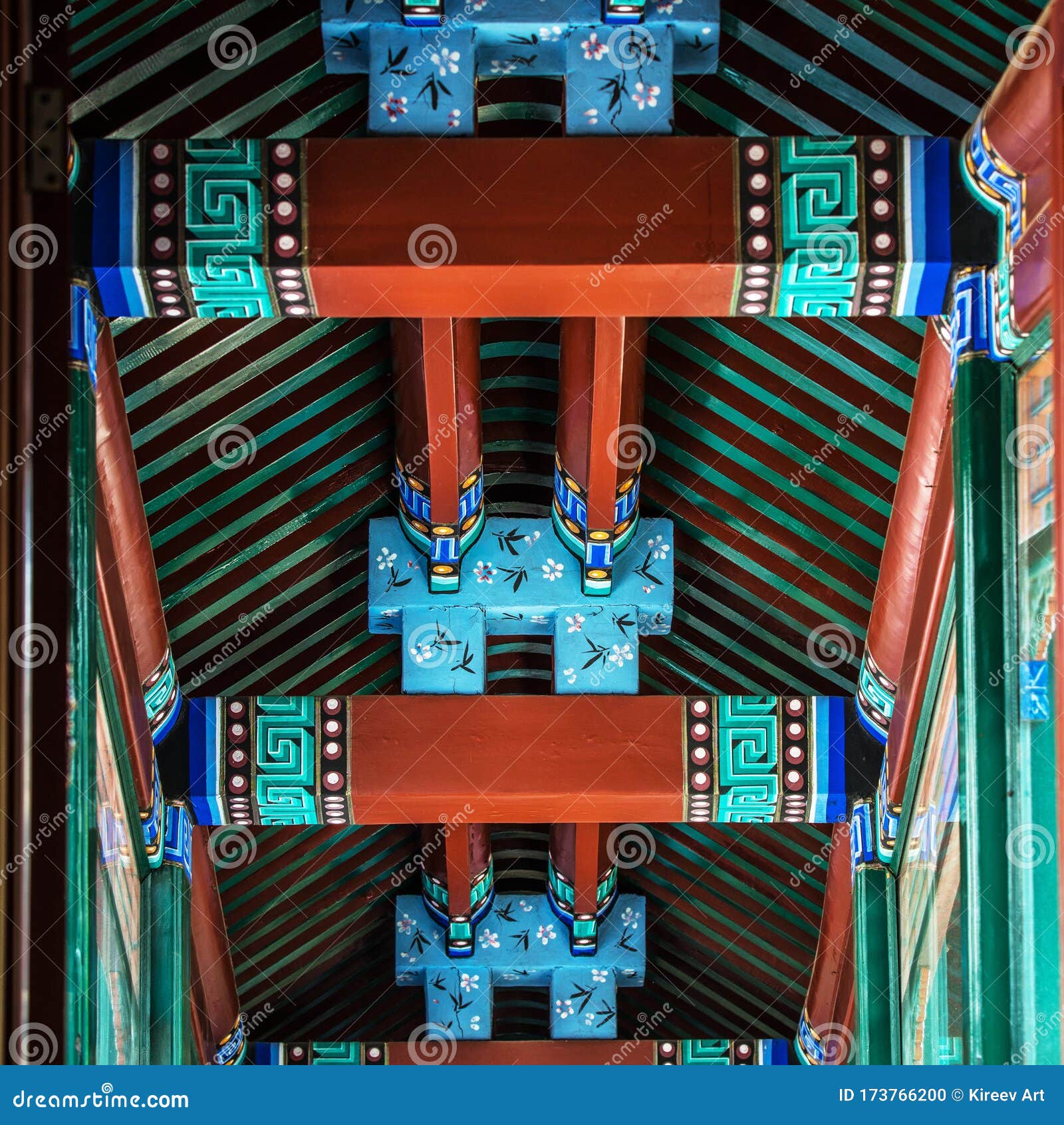 Beijing Traditional Architecture Design Elements Close-up Photo. Stock ...