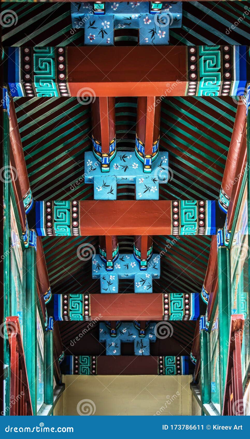 Beijing Traditional Architecture Design Elements Close-up Photo. Stock ...