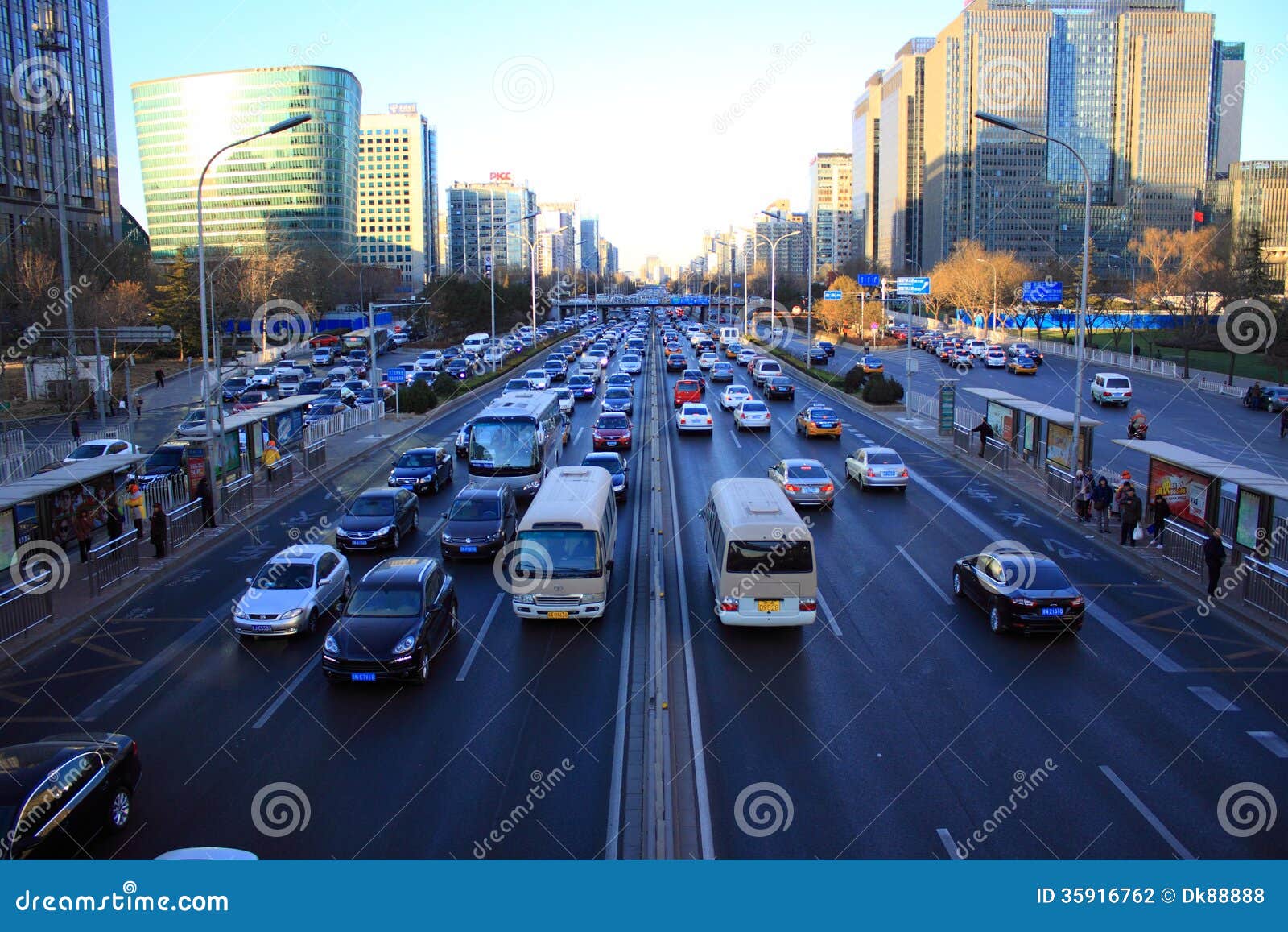Beijing traffic editorial photography. Image of financial - 35916762
