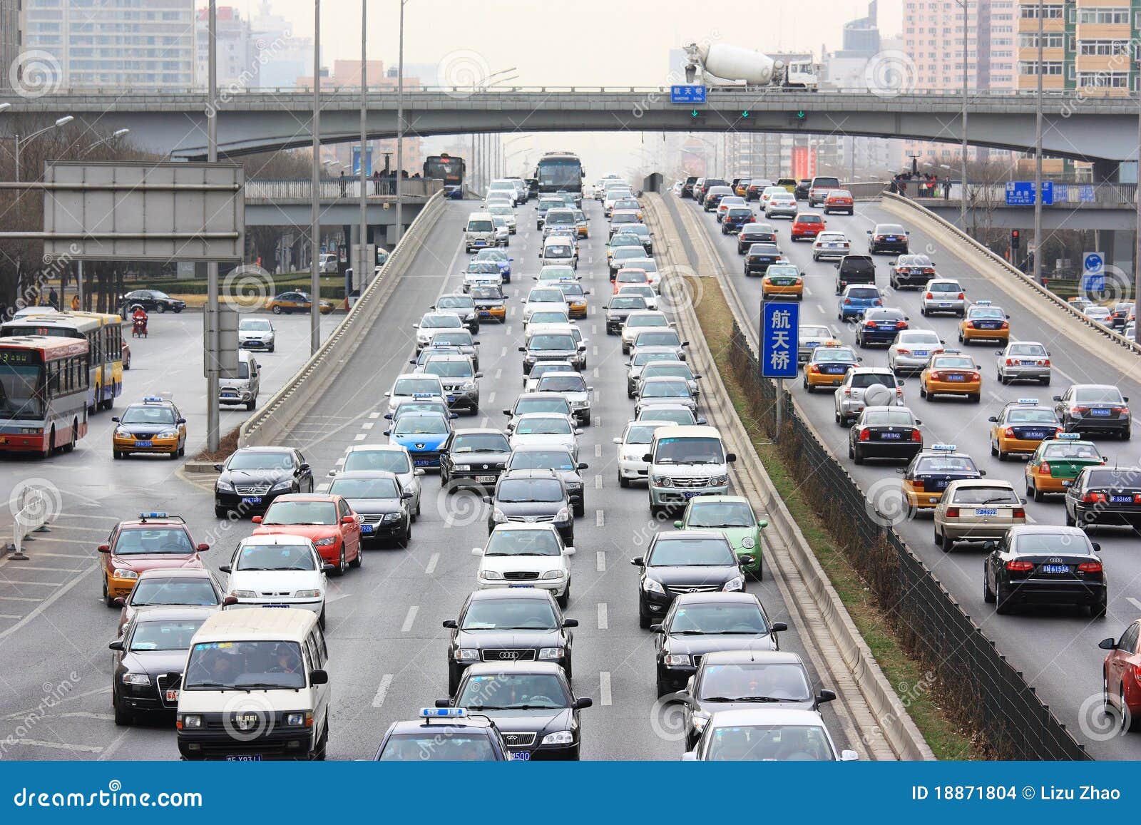Beijing traffic jam editorial stock image. Image of city - 18871804
