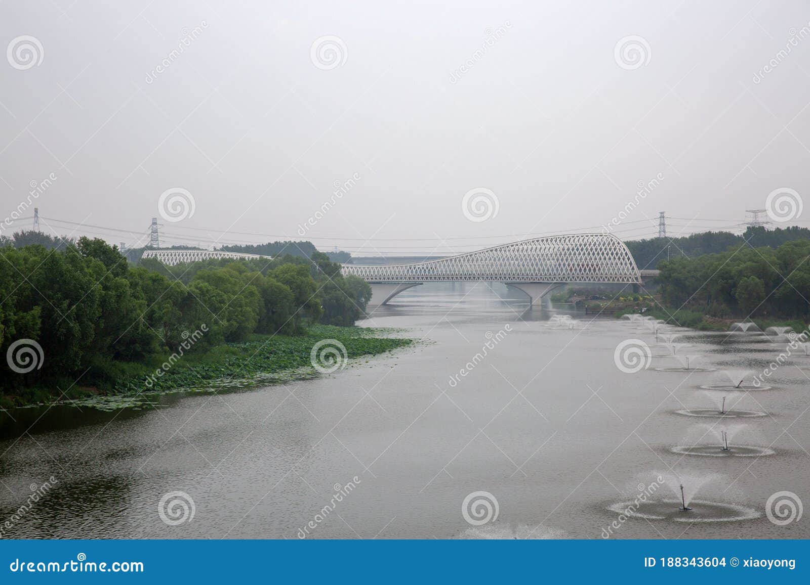 Beijing Wenyu River and Water Cleaning System Stock Photo - Image of ...