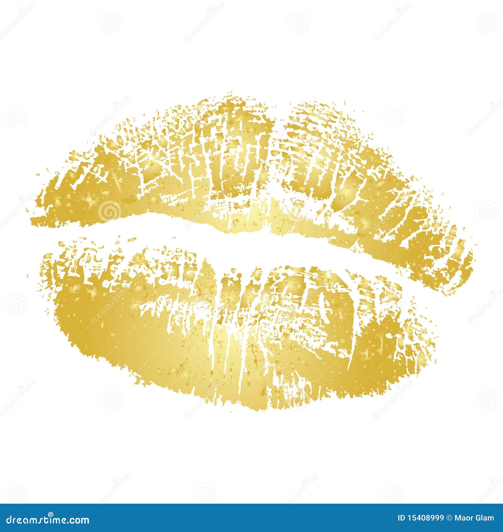 Beijo ilustração do vetor. Ilustração de valentina, ouro - 15408999