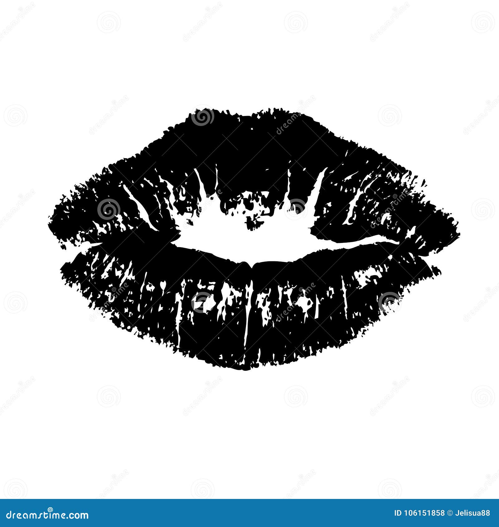 Beijo preto dos bordos ilustração do vetor. Ilustração de humano ...