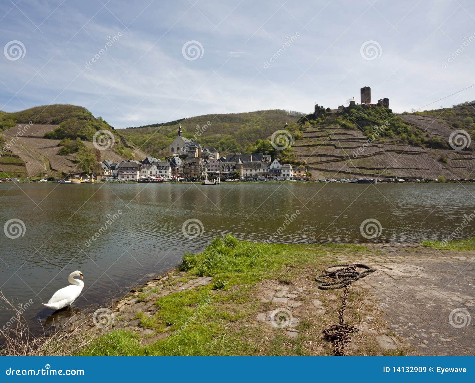 Beilstein Village and Metternich Castle Stock Image - Image of valley ...