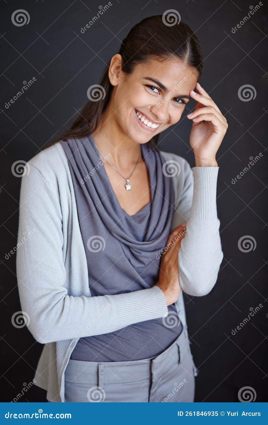 Being the Boss Isnt Easy. a Beautiful, Professional Woman. Stock Image ...