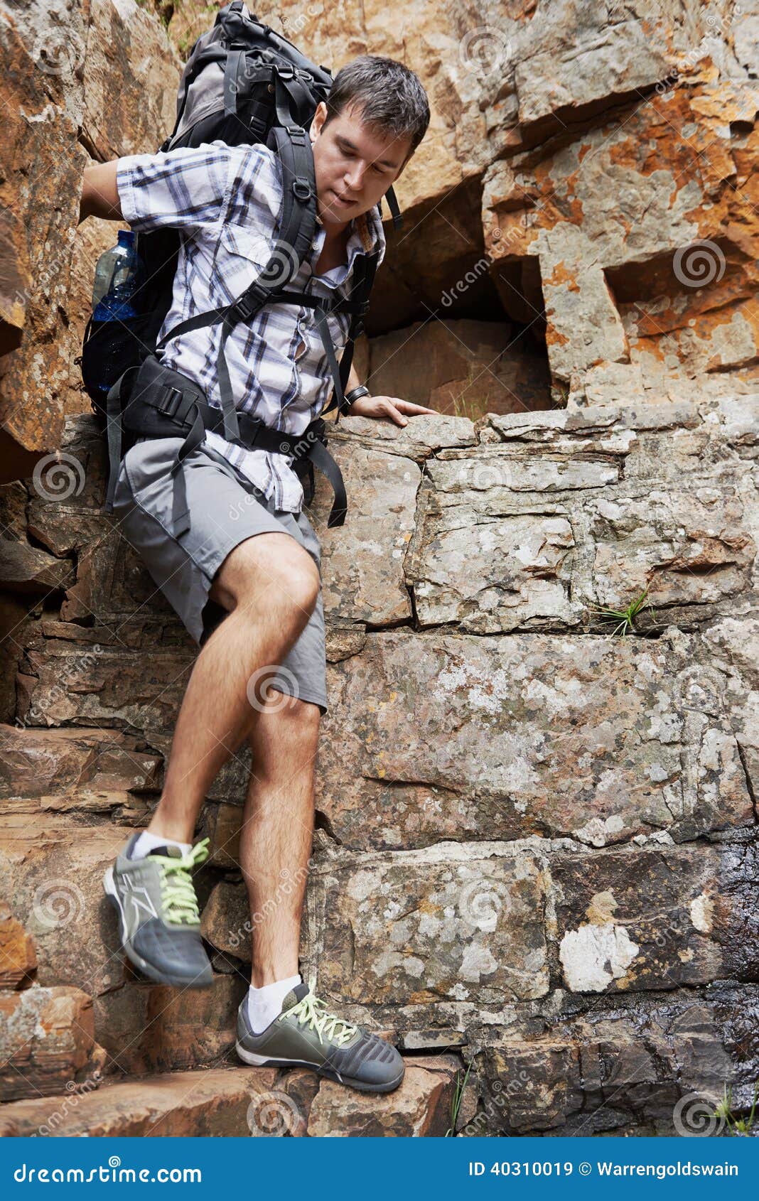 Being careful not to fall stock image. Image of exercise - 40310019