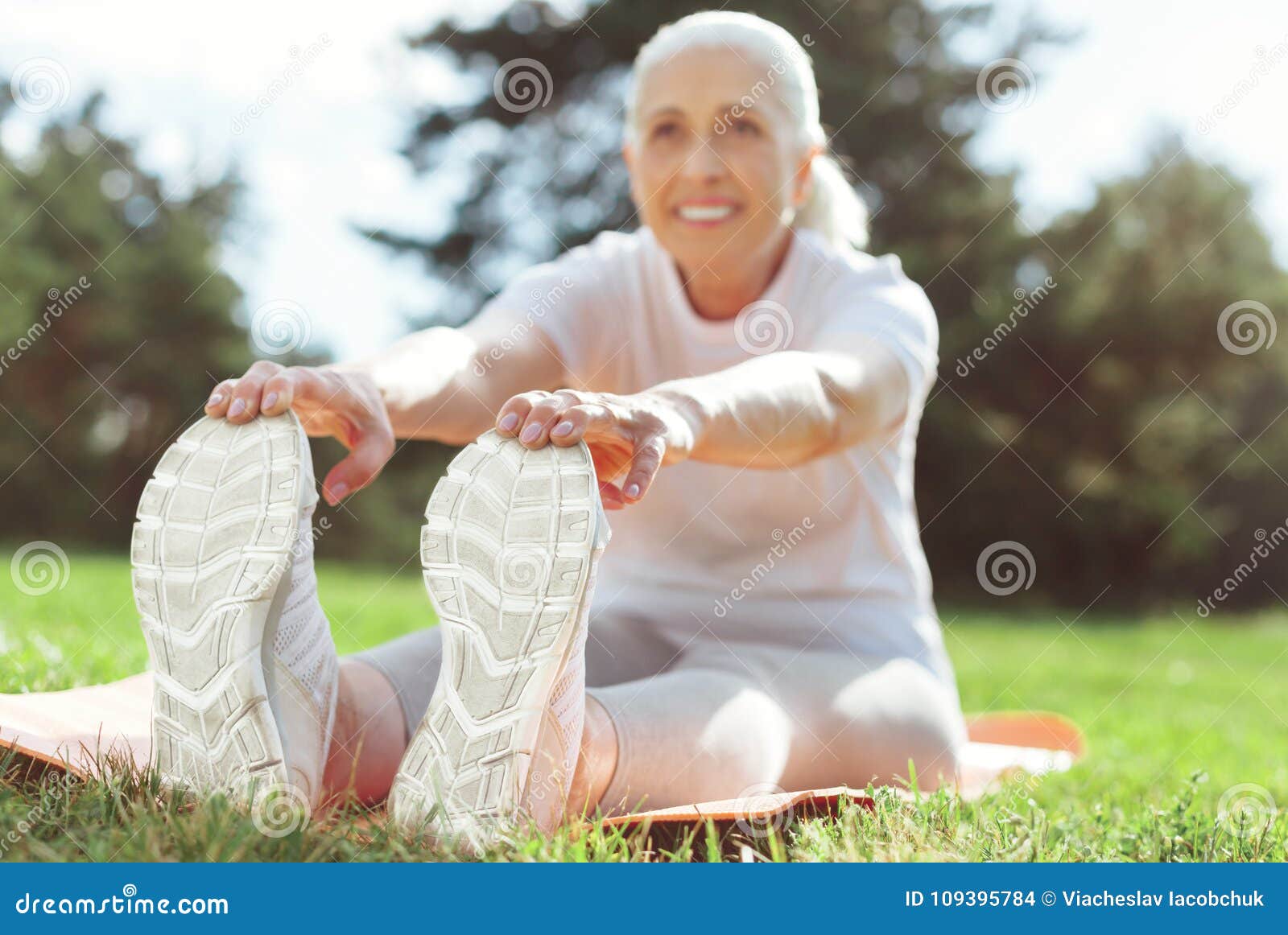 Selective Focus of Elderly Womans Feet Stock Photo - Image of maturity ...