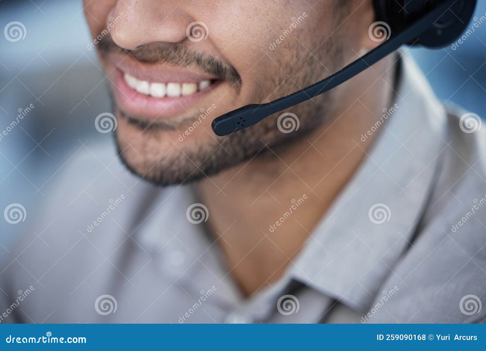 Being Friendly is Important. an Unrecognisable Customer Service Agent ...