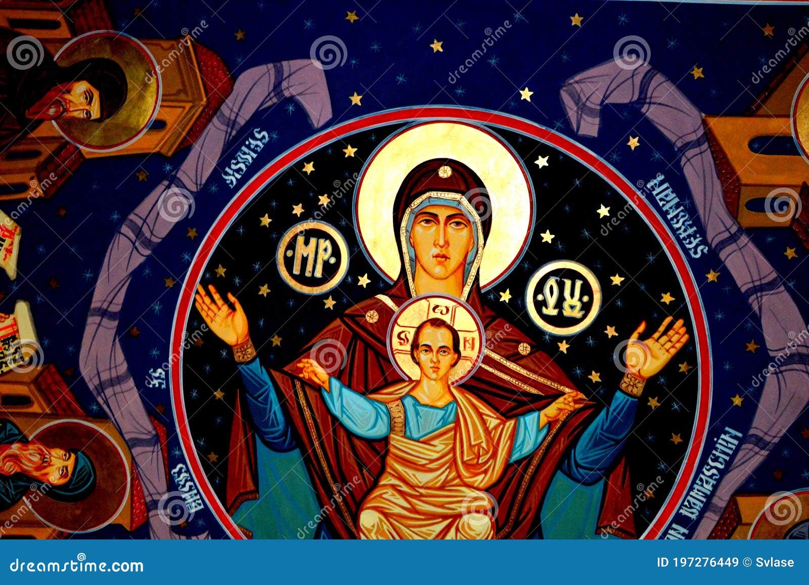 Orthodox Icons in Monastery Pestera in Bucegi Massif, in Carpathian ...
