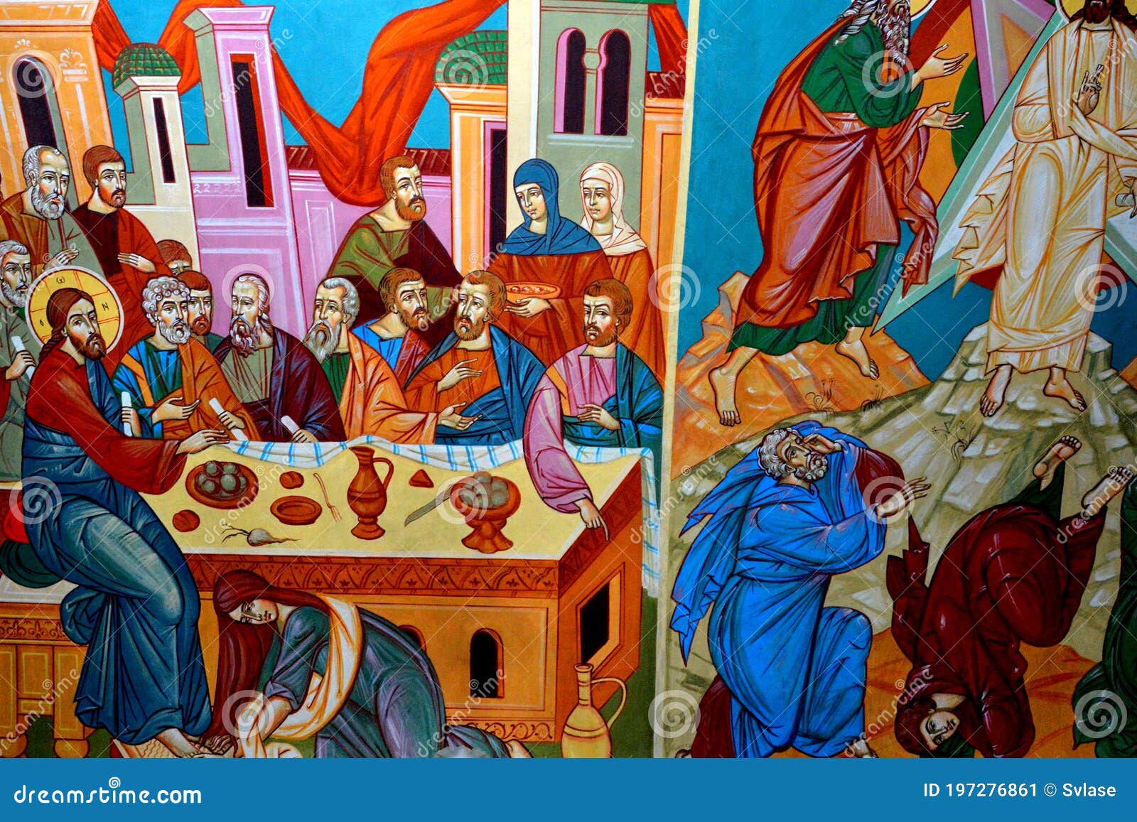 Icons in Monastery Pestera in Bucegi Massif, in Carpathian Bend ...