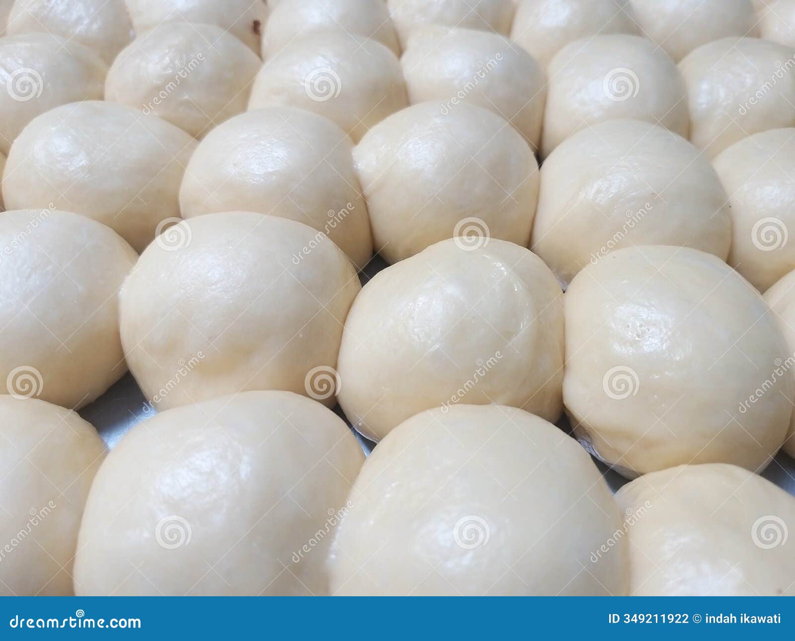 Bread Dough that Has Been Rounded Stock Photo - Image of holes, process ...