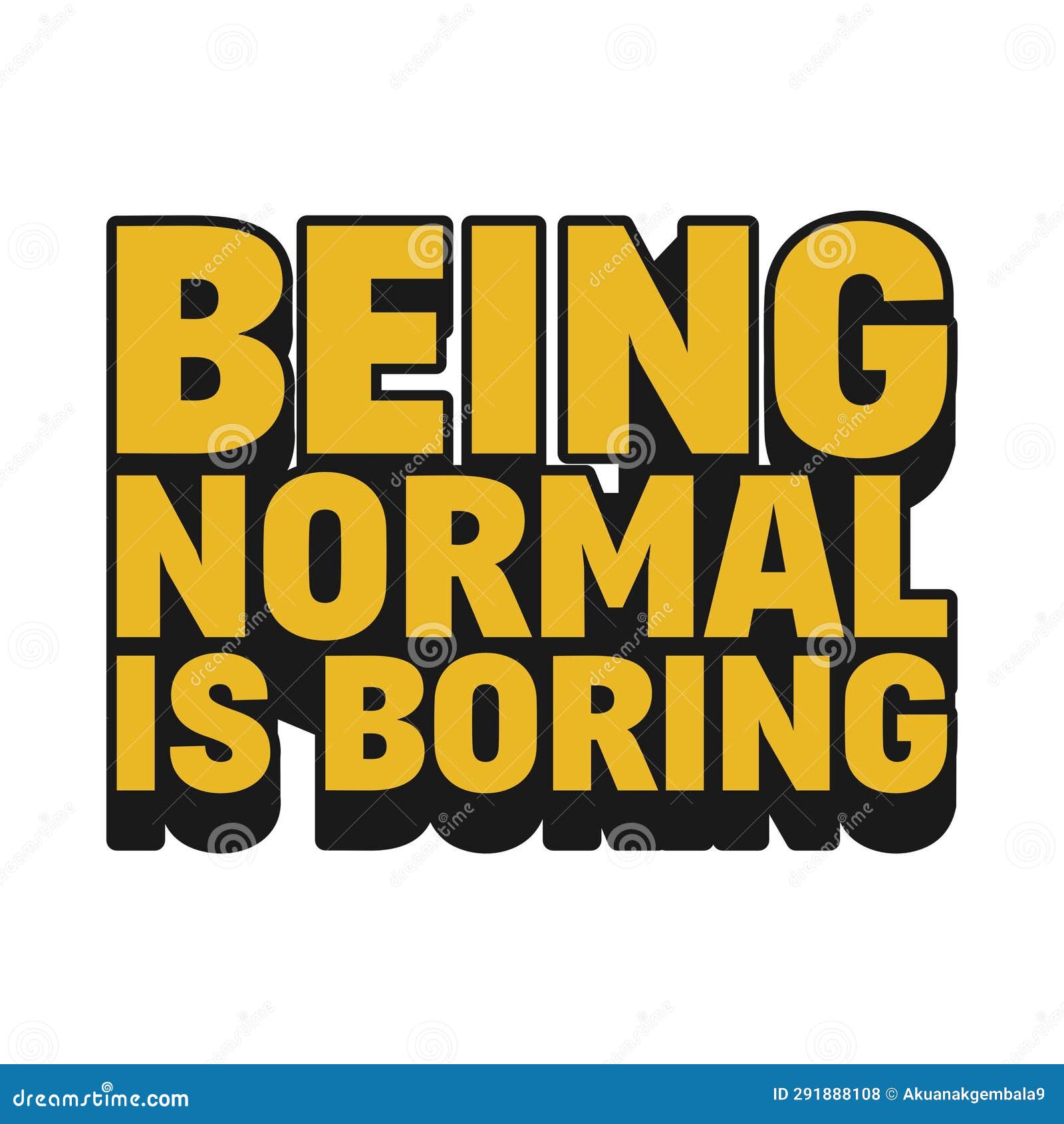 Being Normal is Boring Quote Stock Vector - Illustration of mugs ...