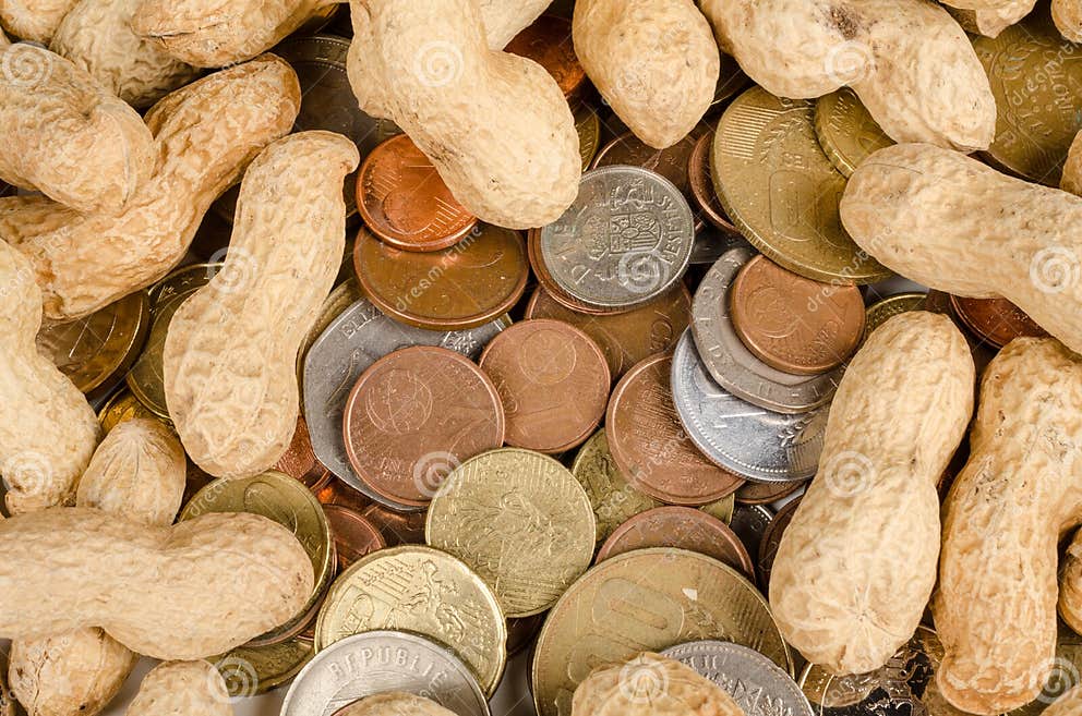 Being paid peanuts stock image. Image of metaphor, peanuts - 75314075