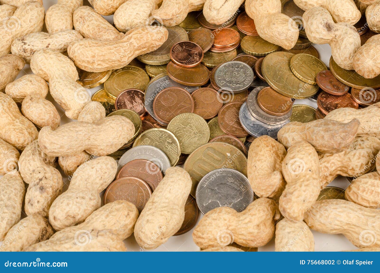 Being paid peanuts stock photo. Image of horizontal, wages - 75668002