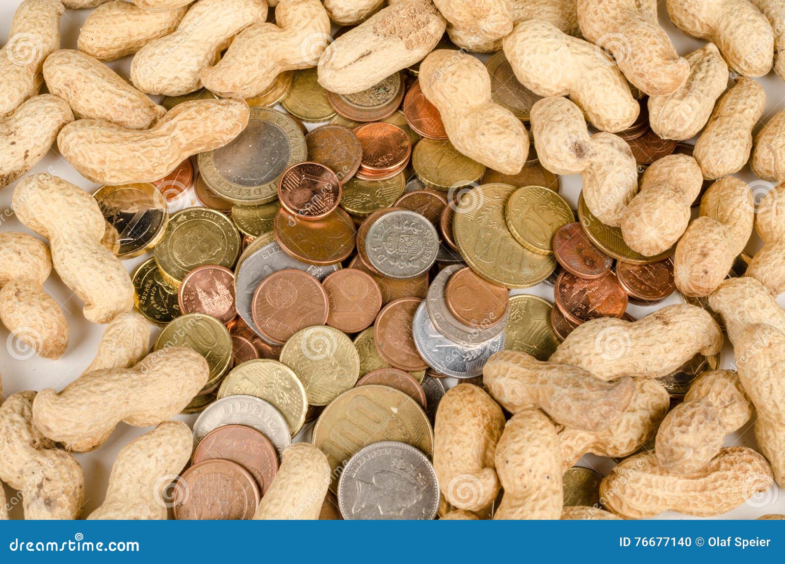 Being paid peanuts stock photo. Image of metaphor, income - 76677140