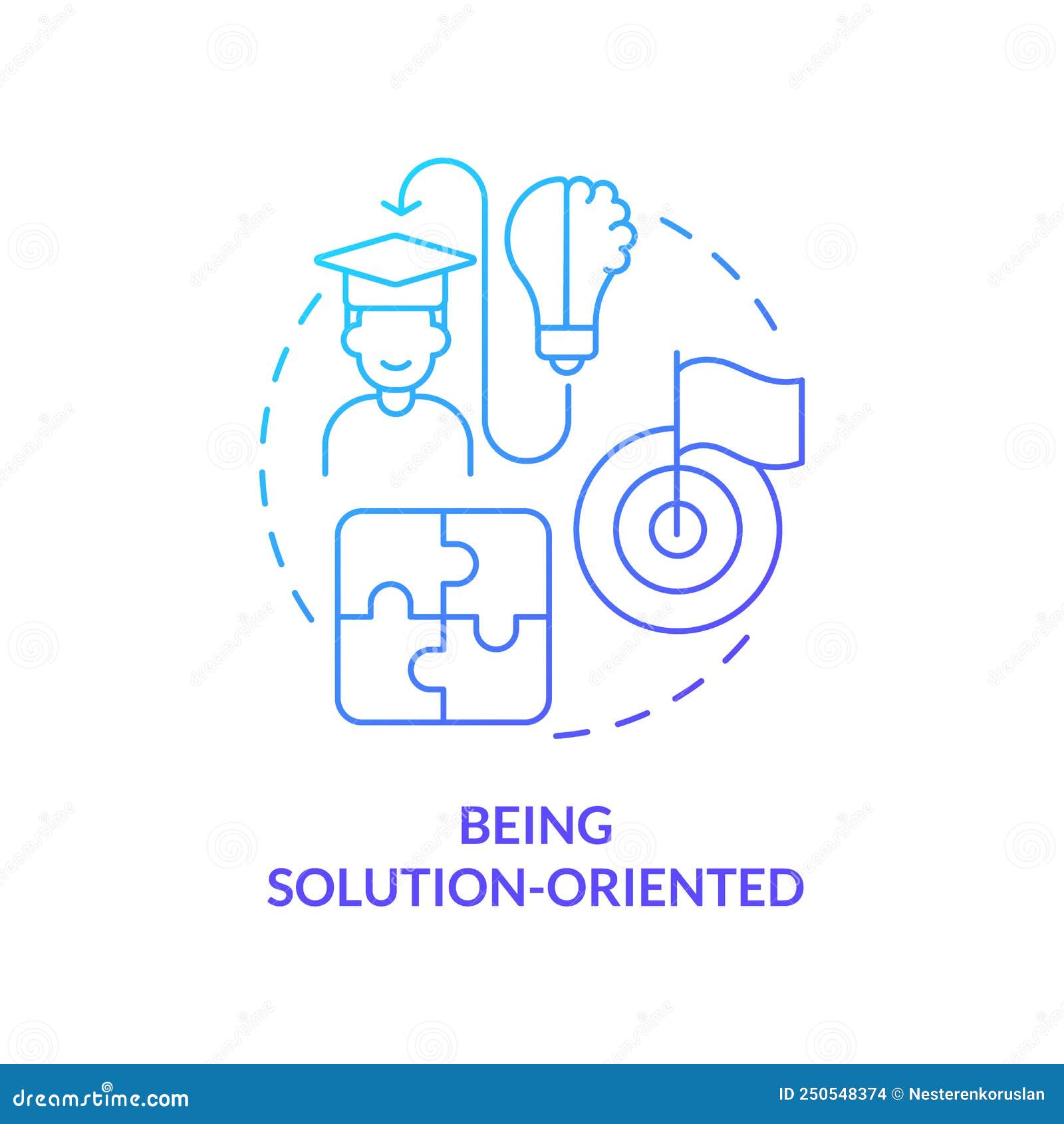 Being Solution-oriented Blue Gradient Concept Icon Stock Vector ... Being Solution-oriented Blue Gradient Concept Icon Stock Vector ...