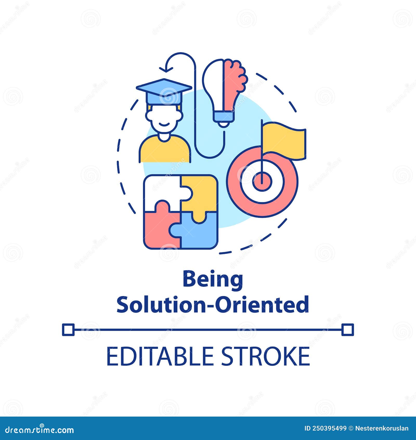 Being Solution-oriented Concept Icon Stock Vector - Illustration of ...