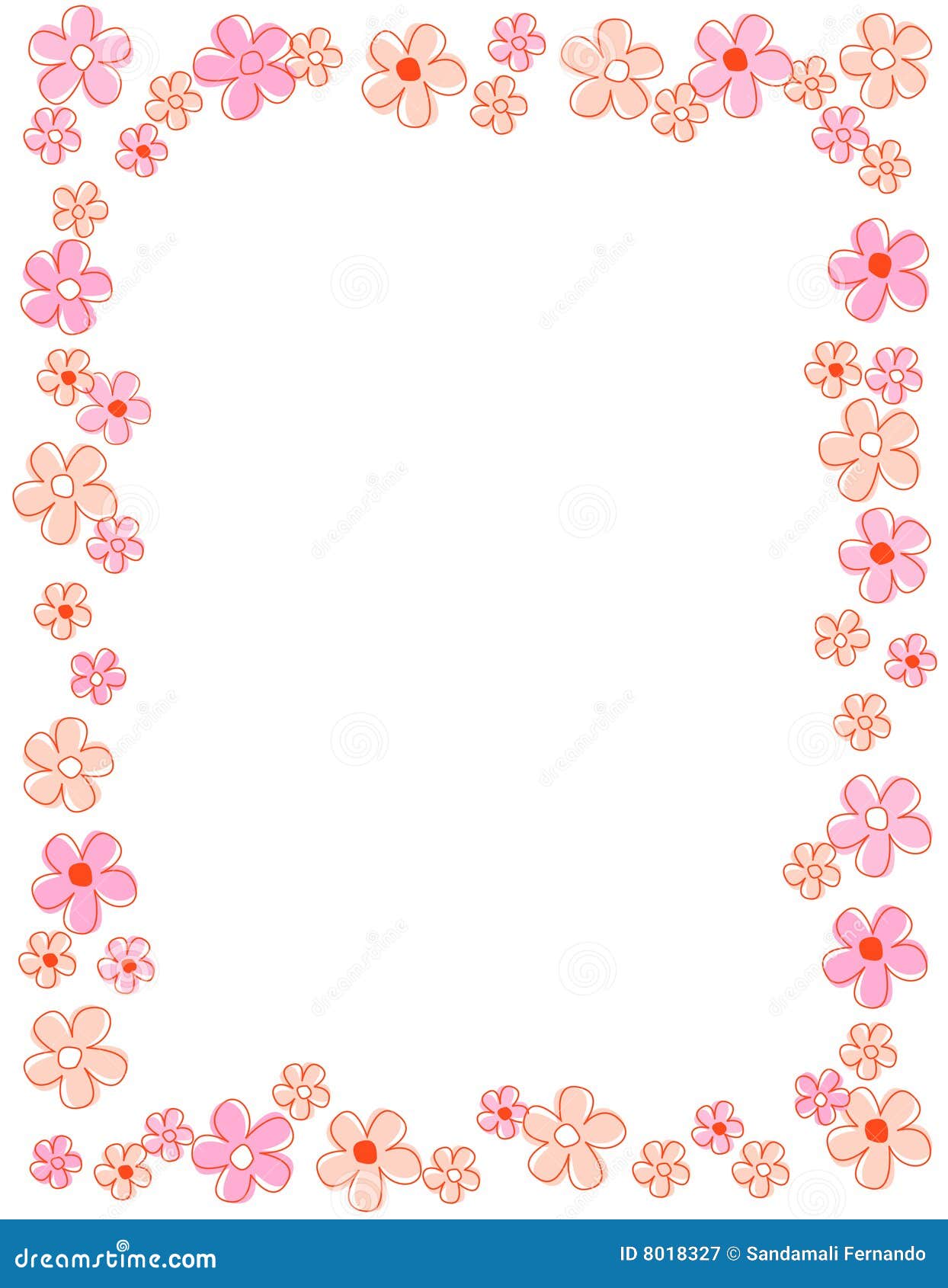 Beira floral/quadro ilustração do vetor. Ilustração de formas - 8018327