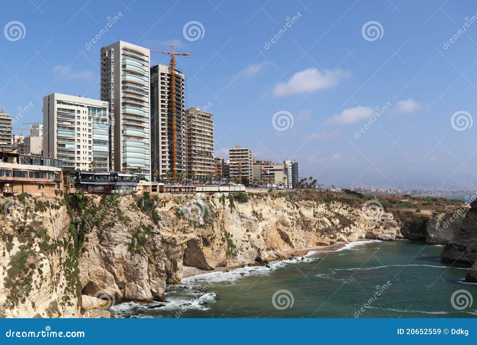 Beirut Coastline, Lebanon stock image. Image of raouche - 20652559