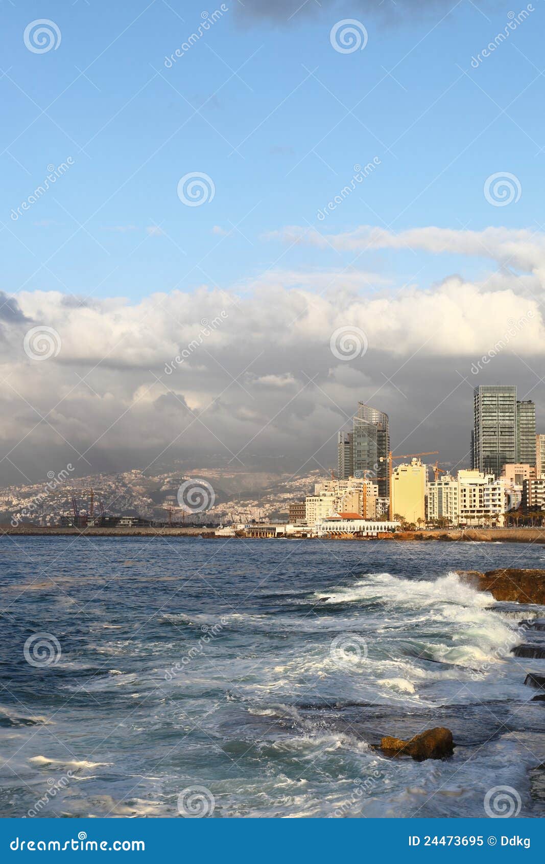Beirut Coastline, Lebanon stock image. Image of tourism - 24473695