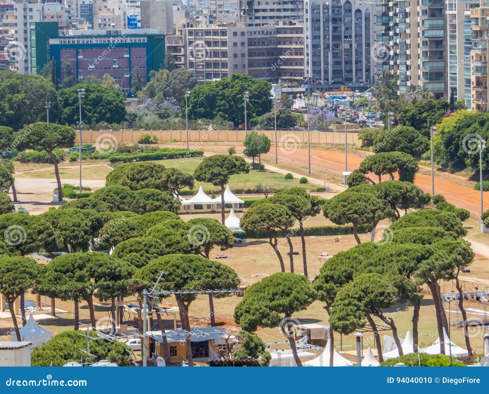 Beirut Hippodrome Park stock photo. Image of racecourse - 94040010