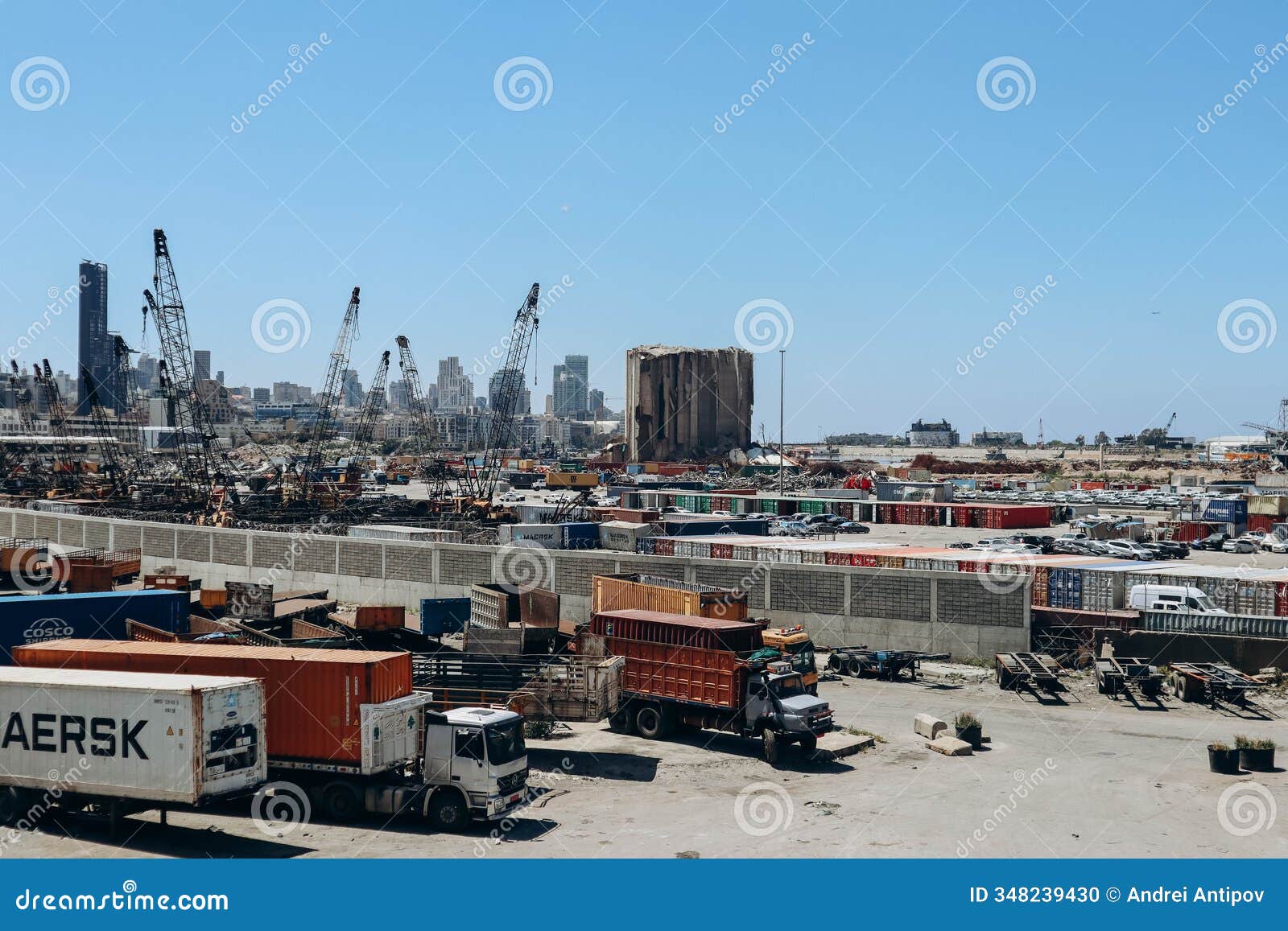 Area of the Massive Explosion in the Port of Beirut, on August 4th 2020 ...
