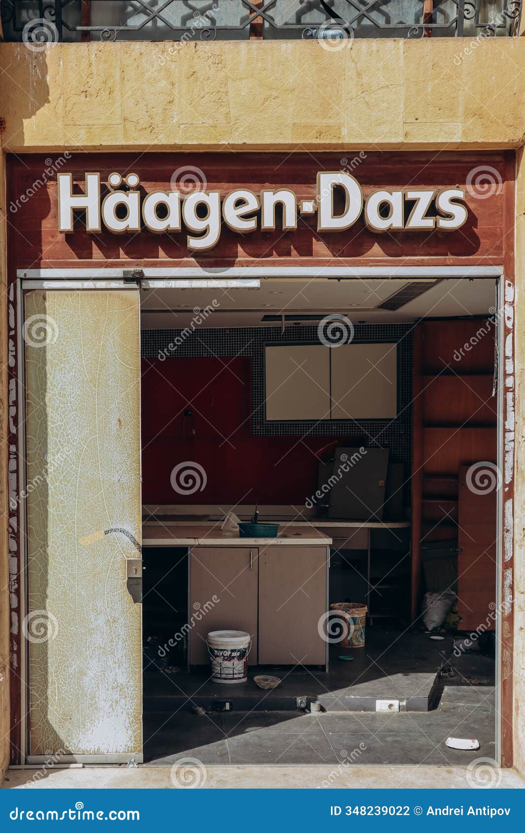 Broken and Damaged Shops after Demonstrations in the Center of Beirut ...