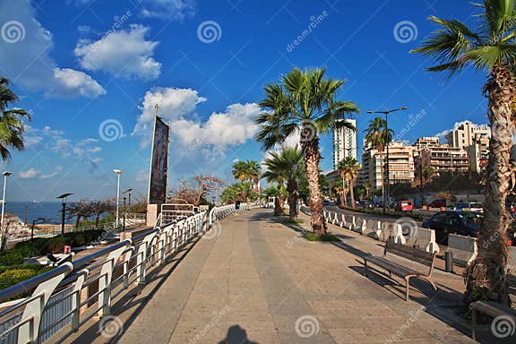 Beirut, Lebanon - 30 Dec 2017. the Waterfront of Beirut, Lebanon ...