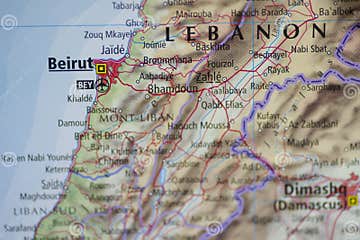 Beirut Lebanon Map stock image. Image of conflict, city - 21200231