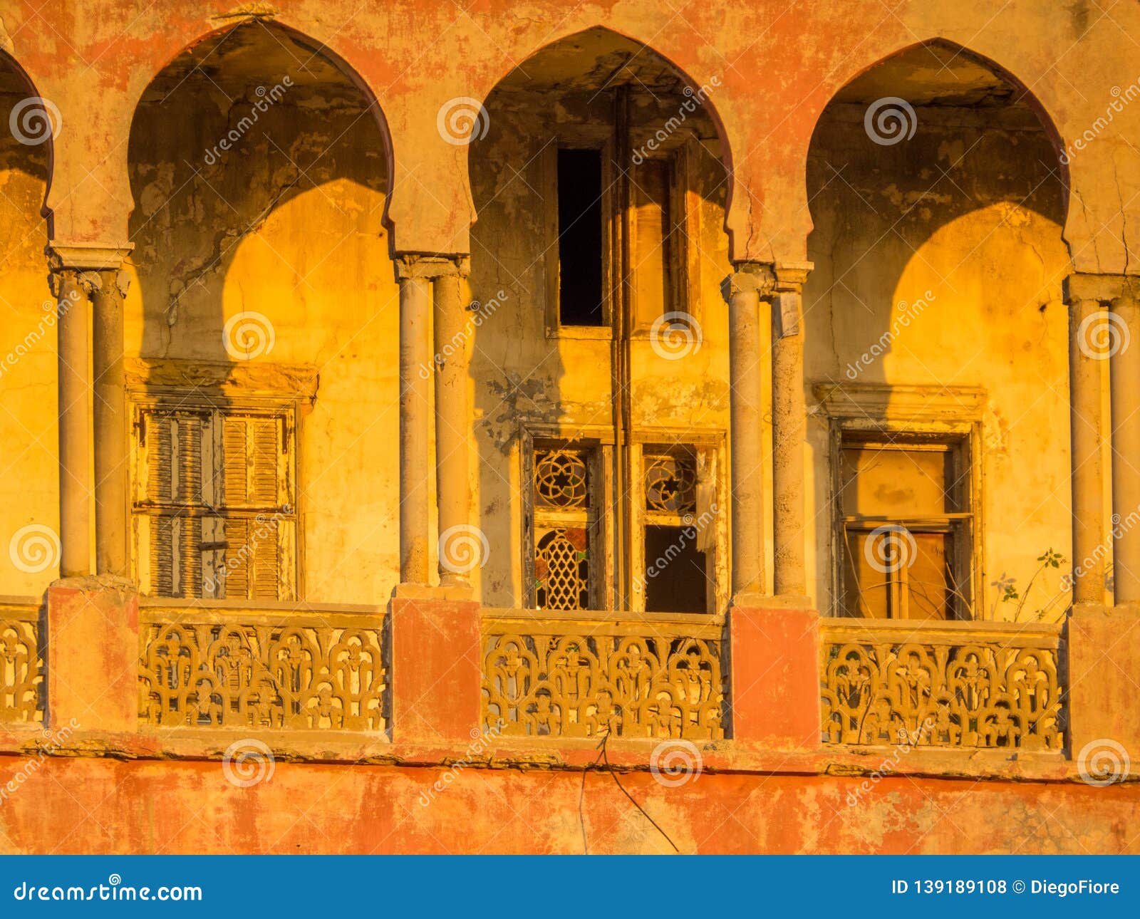 Arabesque Architecture Arches. Alhambra Of Granada Royalty-Free Stock ...