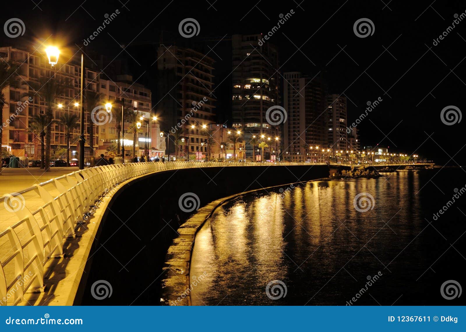Beirut at Night (Lebanon) stock image. Image of beirut - 12367611