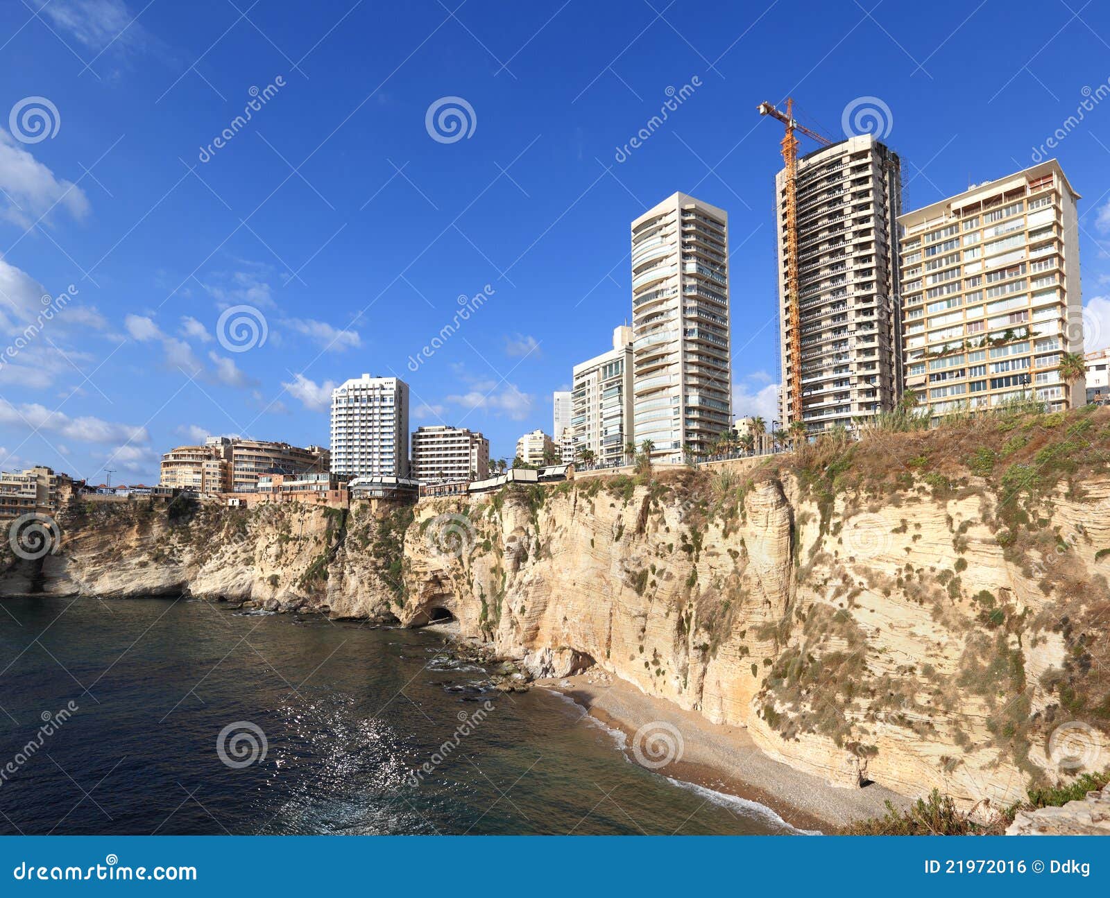 Beirut S Magnificent Coastline, Lebanon Stock Photo - Image of ...